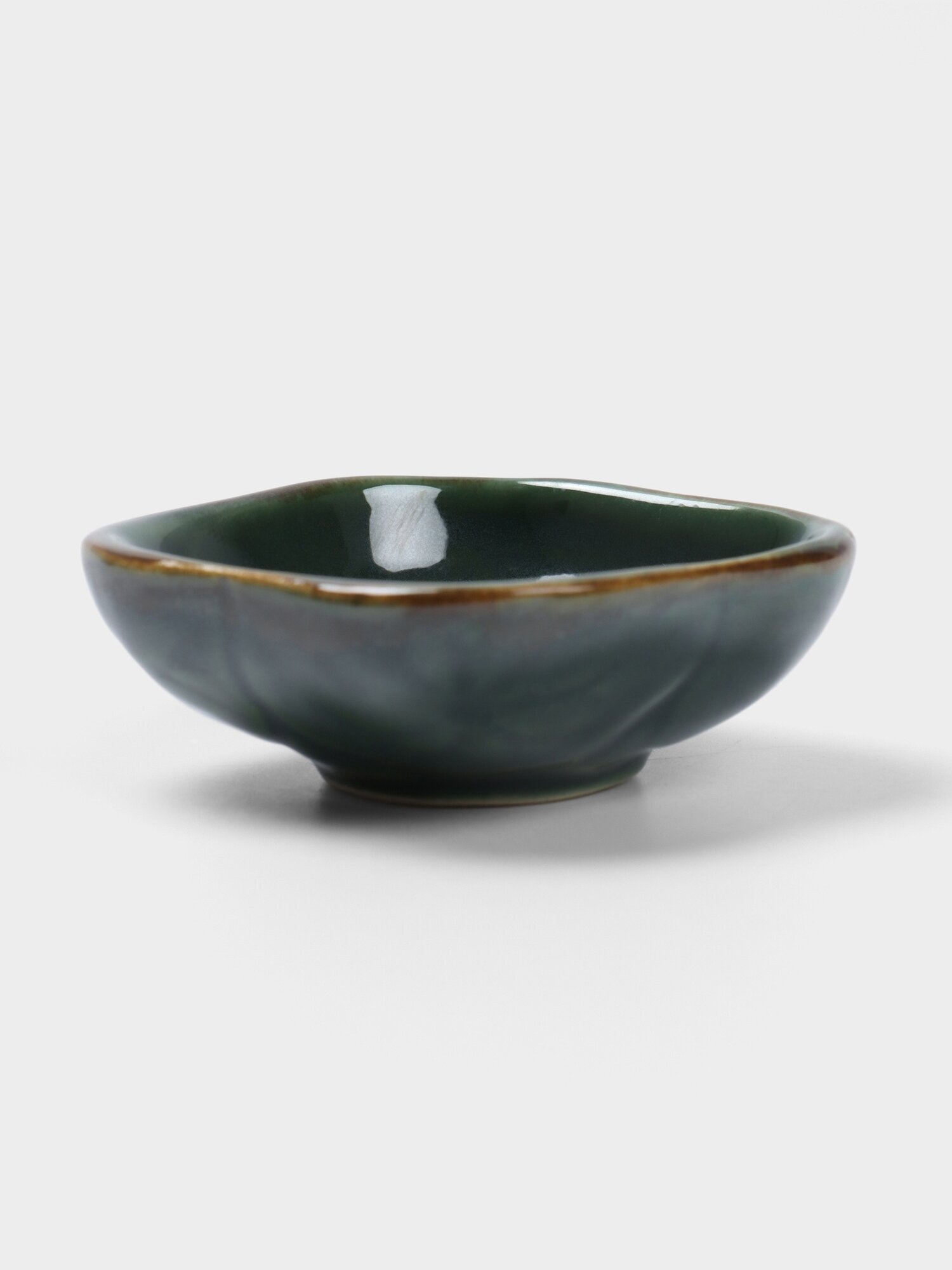 Соусник «Органика», 7.5×7.5×3 см, керамика, зелёный