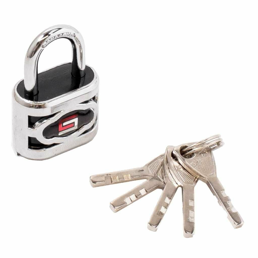 Замок навесной Булат ВС 3-П30 ПЛ, 34 мм, дисковый механизм, стальной, 5 ключей в комплекте, серый, надежная защита имущества