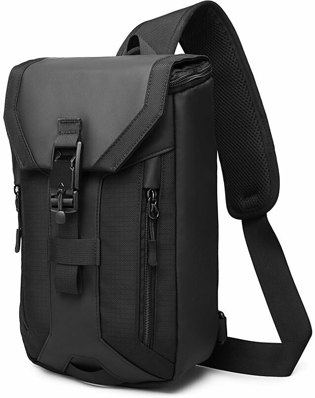Рюкзак с одной лямкой Ozuko 9334 Black однолямочный 7л. городской
