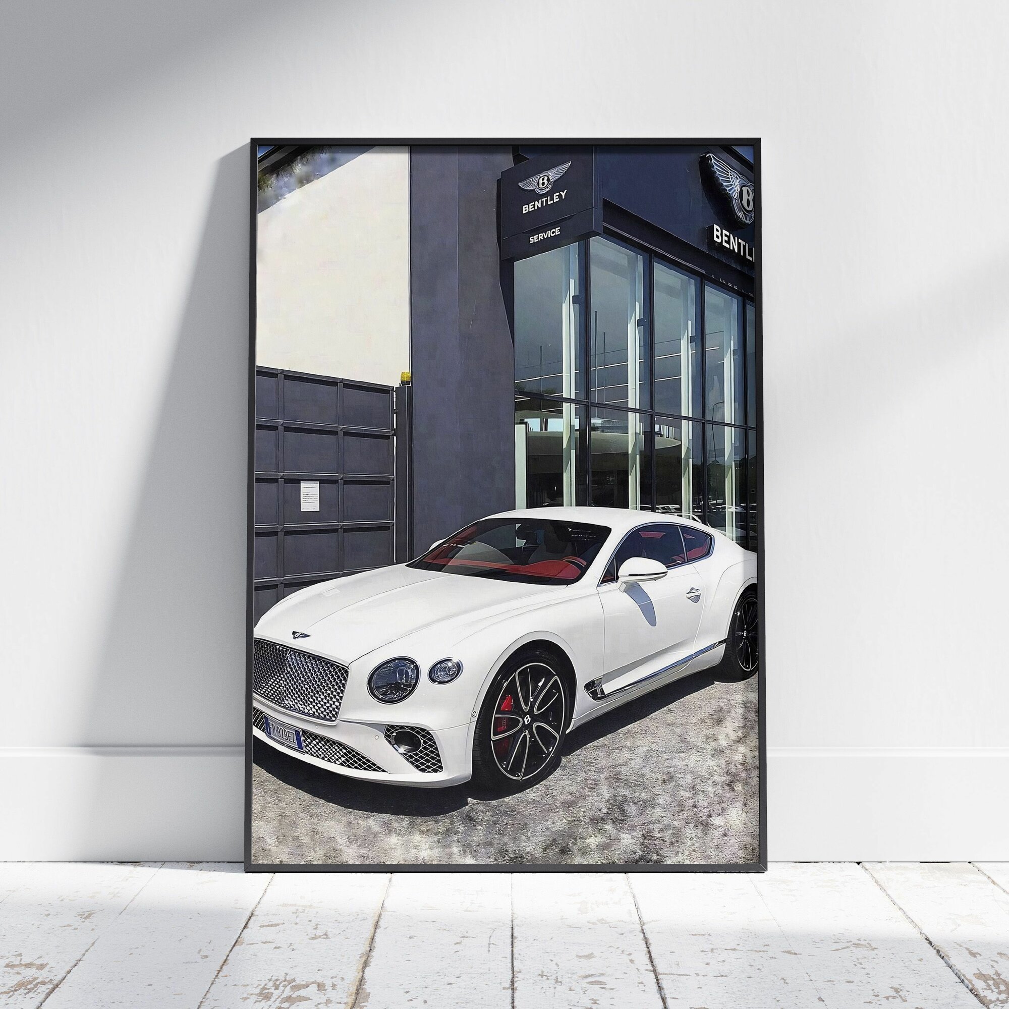 Плакат на стену для интерьера Культовые машины (Bentley Continental GT 5) - Постер по легендарным ретро автомобилям формата А4 (21x30 см)
