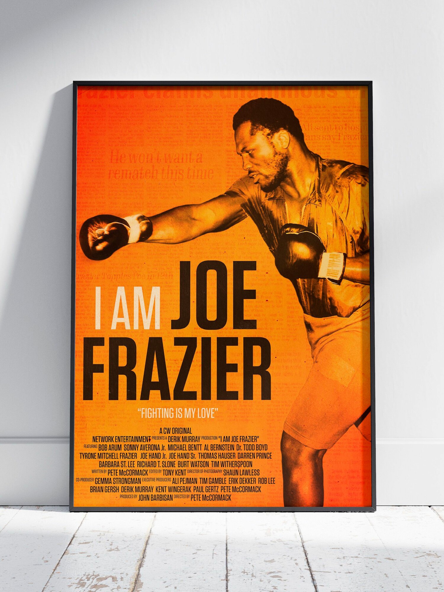 Плакат на стену для интерьера Легенды Бокса (Джо Фрейзер - Joe Frazier) - Постер по спорту и физической активности формата A4 (21x30 см)