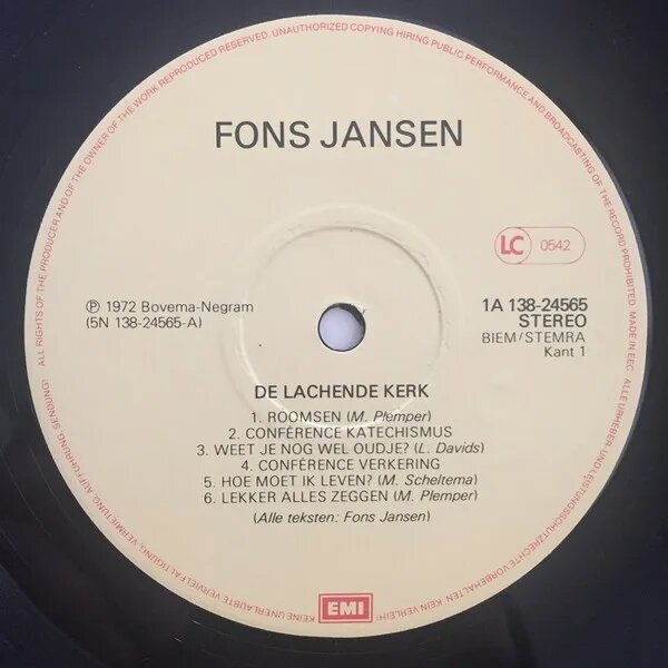Fons Jansen - De Lachende Kerk 2LP NM — фото 1