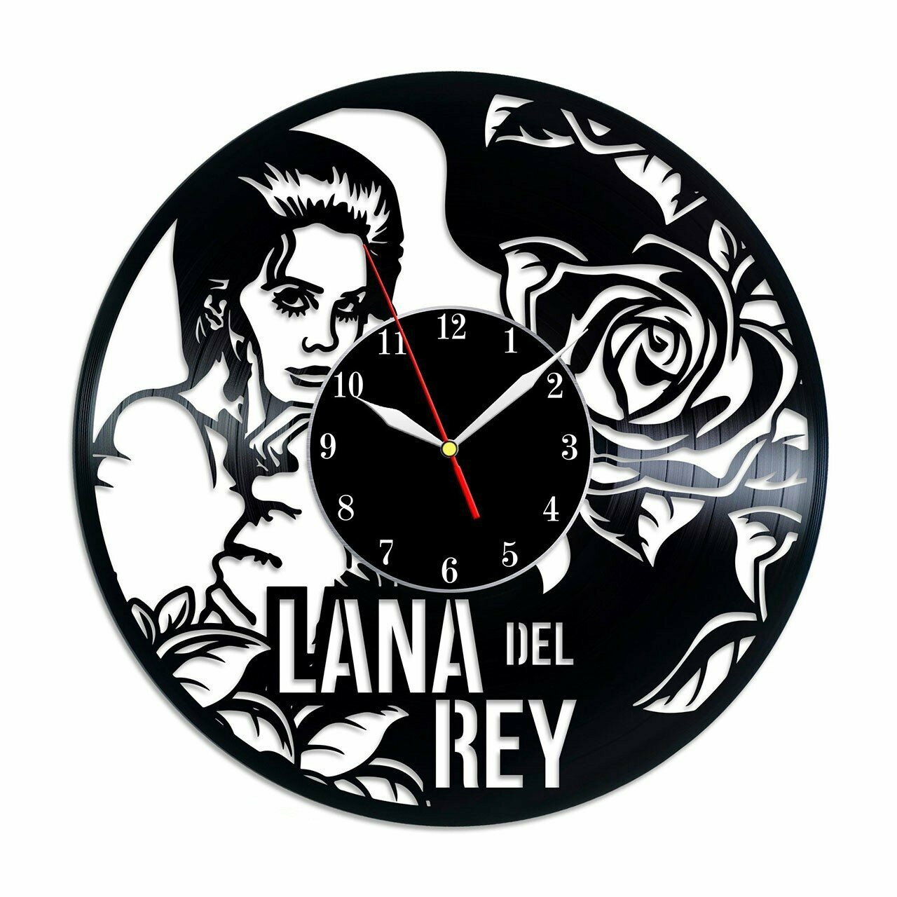 Часы из виниловой пластинки (c) VinylLab Lana Del Rey, диаметр 30 см