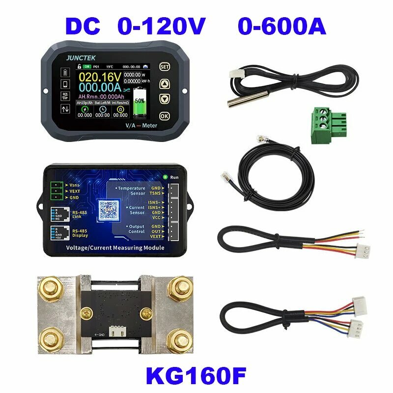 JUNCTEK KG160F DC 0-120V 0-600A Вольтметр-Амперметр