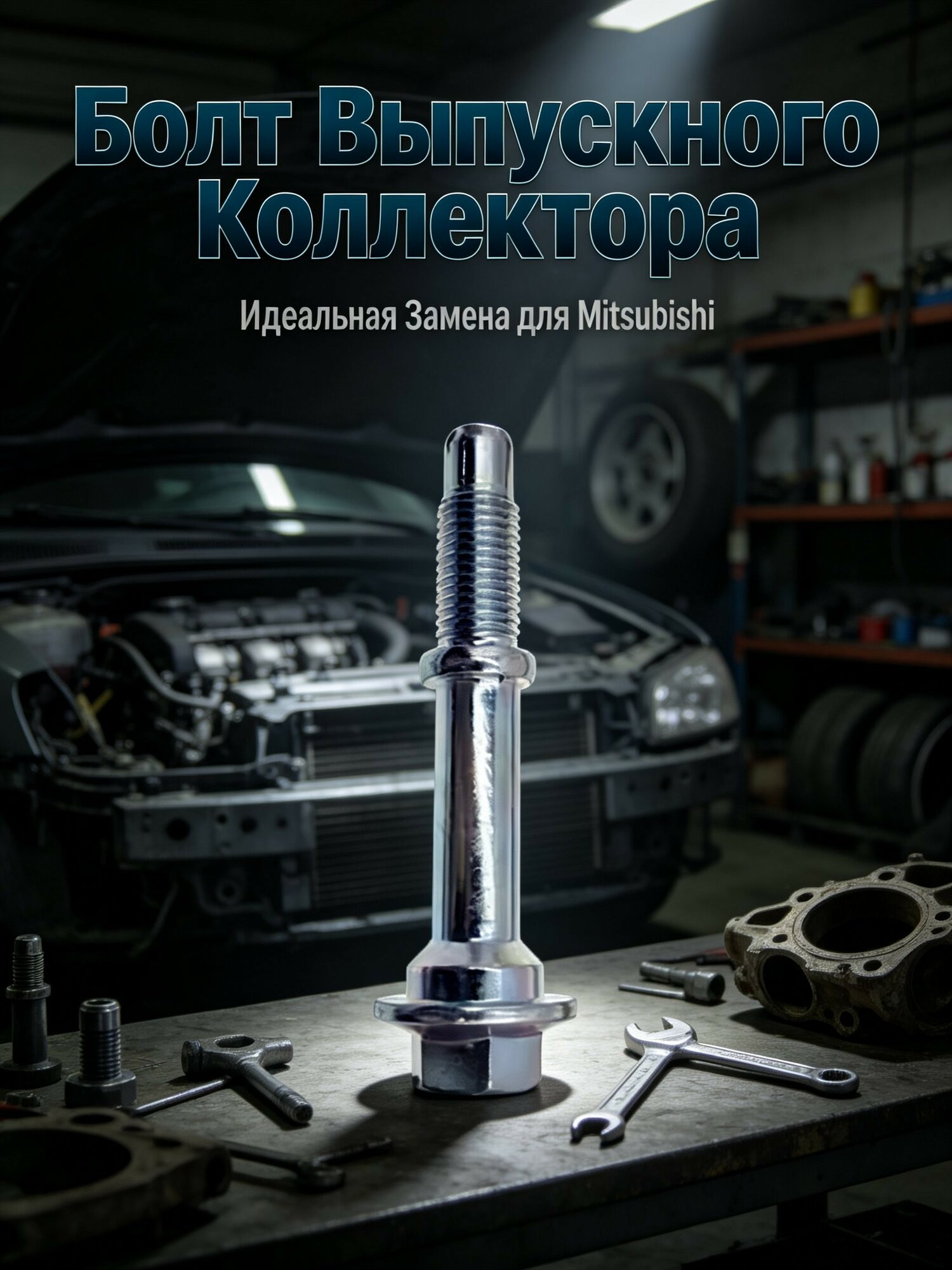 Болт выпускного коллектора глушителя MR431025, крепёжный винт трубы для Mitsubishi (Lancer, Outlander, Pajero, L200, Delica)