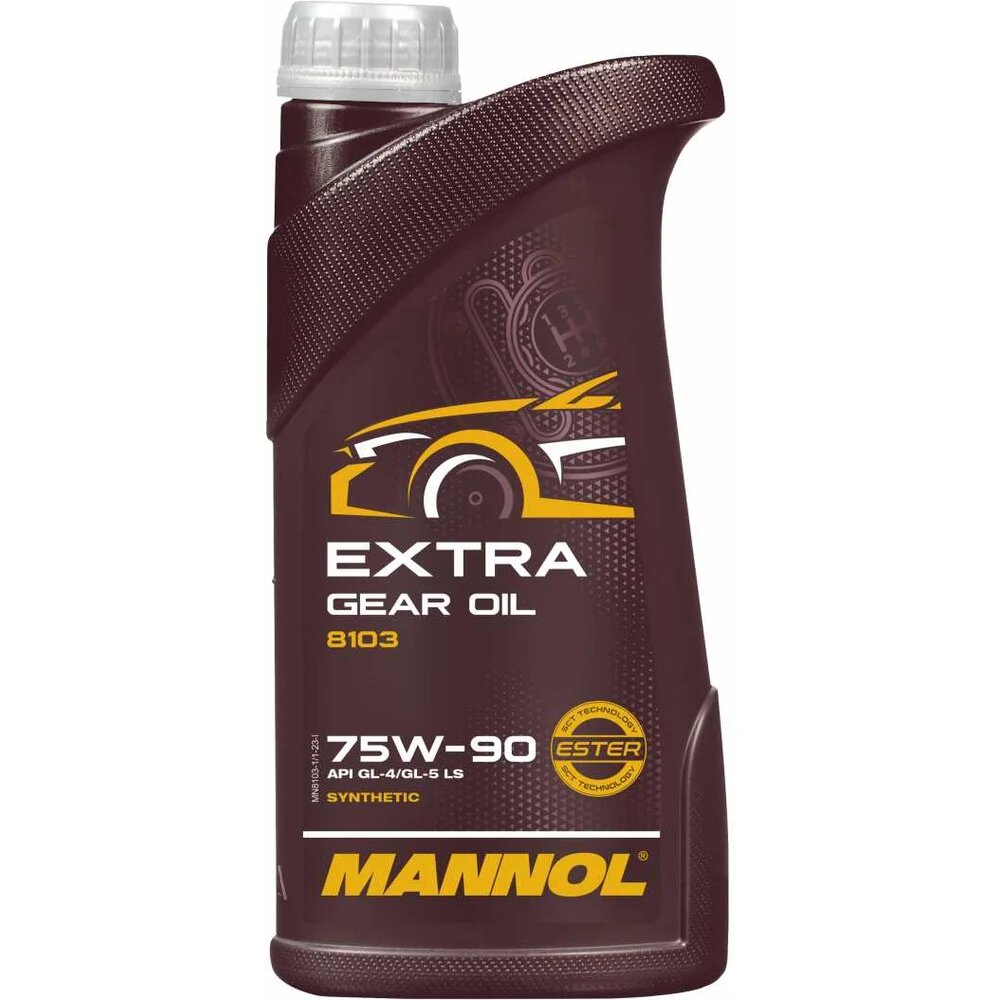 Синтетическое трансмиссионное масло MANNOL EXTRA GETRIEBEOEL 75W90 1 л 1304, пальцев