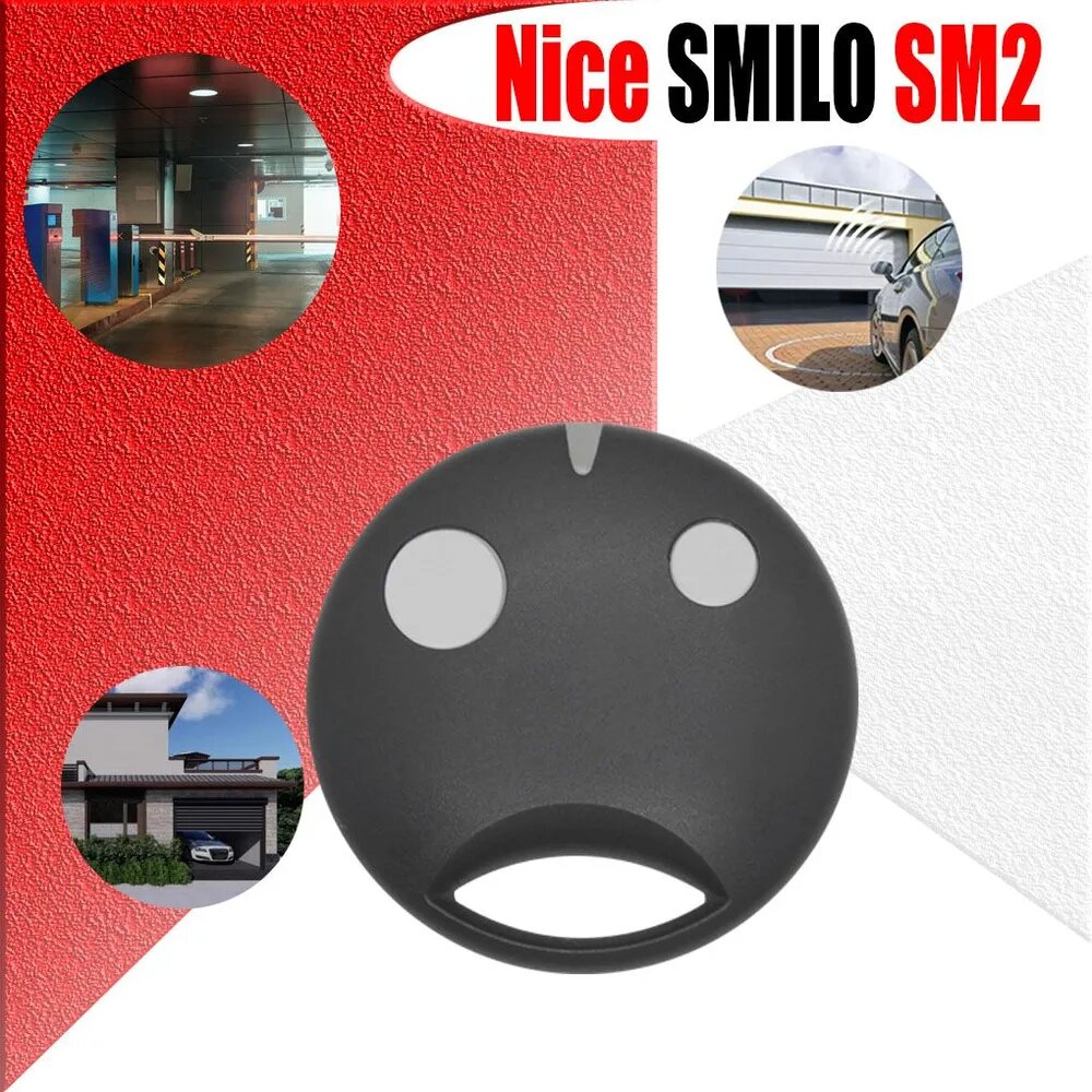 Пульт-брелок для ворот и шлагбаумов Nice Smilo SM 2, 433Мгц / найс sm2