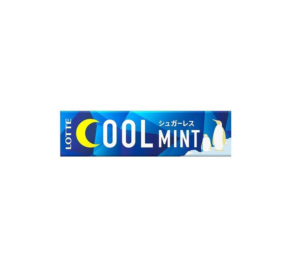 Жевательная резинка Lotte Cool Mint Прохладная освежающая мята, 9 пластинок — фото 1