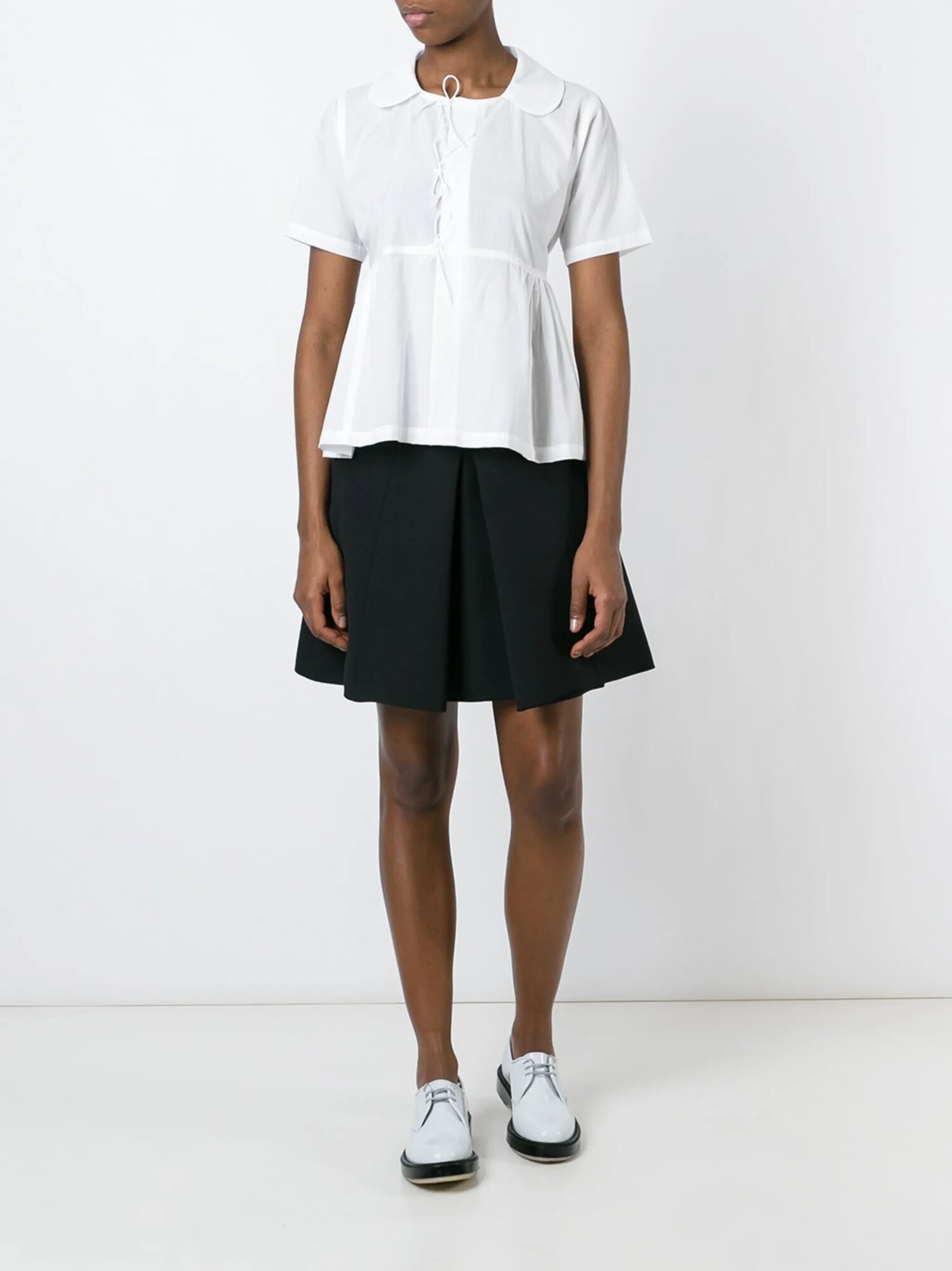 Рубашка COMME des GARCONS, размер 44, бежевый/белый — фото 1