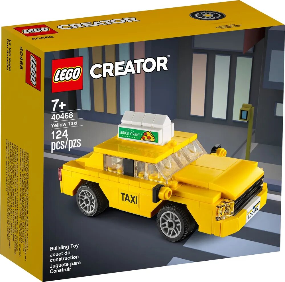 Лего Other серия, LEGO 40468 Yellow Taxi, lego конструктор для мальчика, лего для девочек