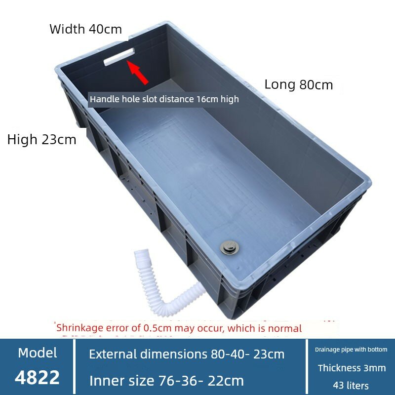 Аквариум для черепах, террариум для черепах, ящик для разведения черепах, большой прямоугольный аквариум с дренажем,