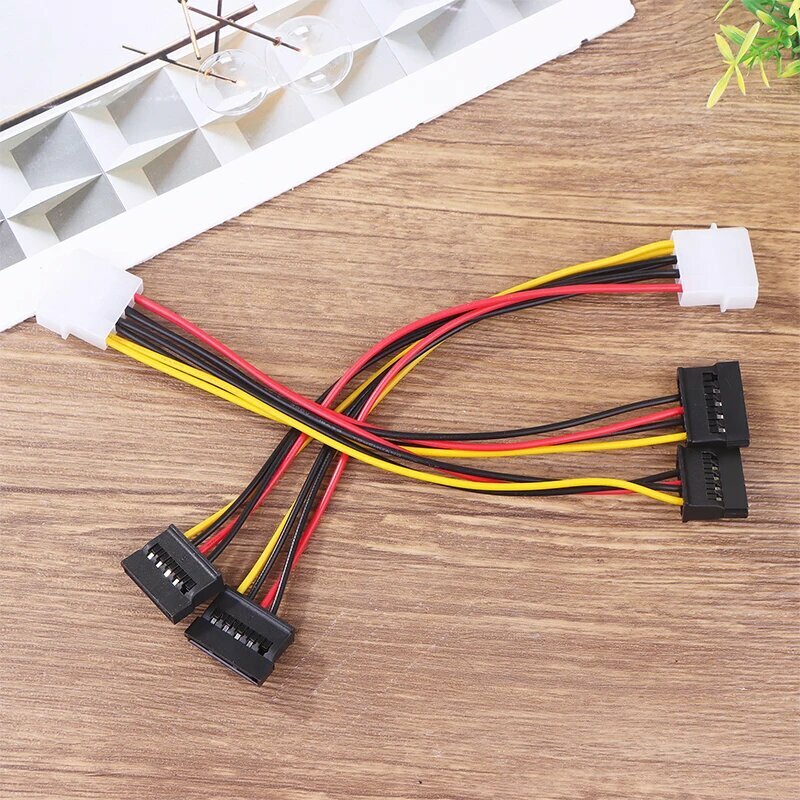 Кабель-адаптер IDE Molex 4-pin на 2x SATA