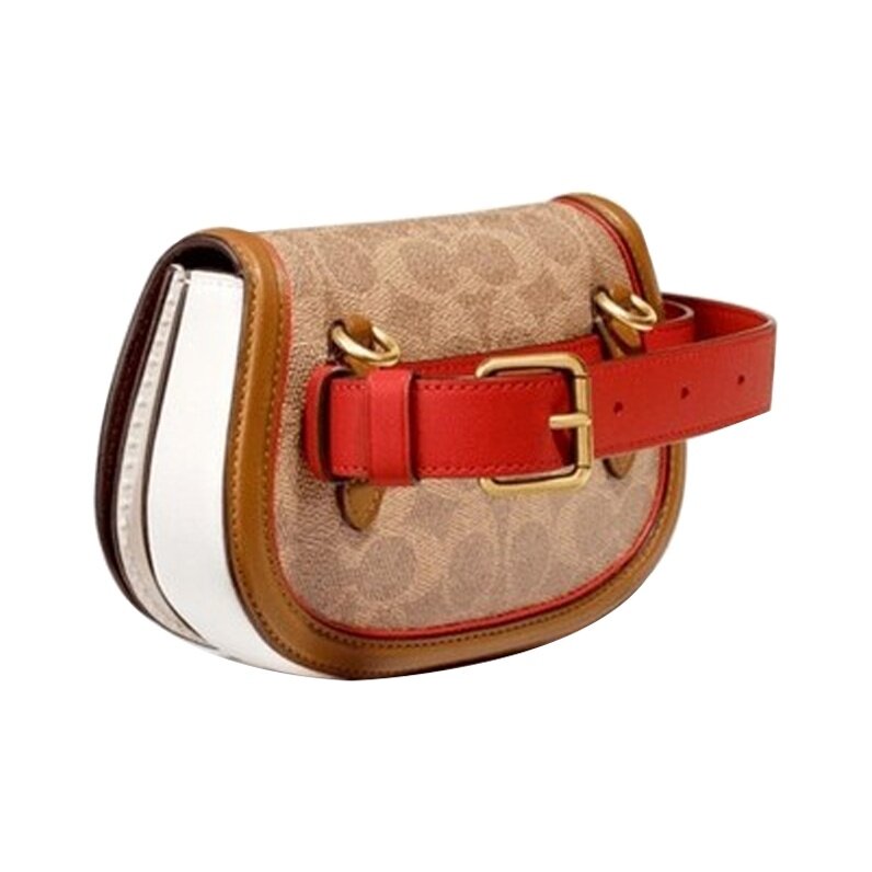 Сумка Coach, фактура тиснение, коричневый — фото 1