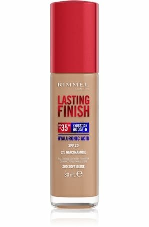 Тональный крем Rimmel Lasting Finish 35H Hydration Boost, оттенок 200 мягкий беж, 30 мл