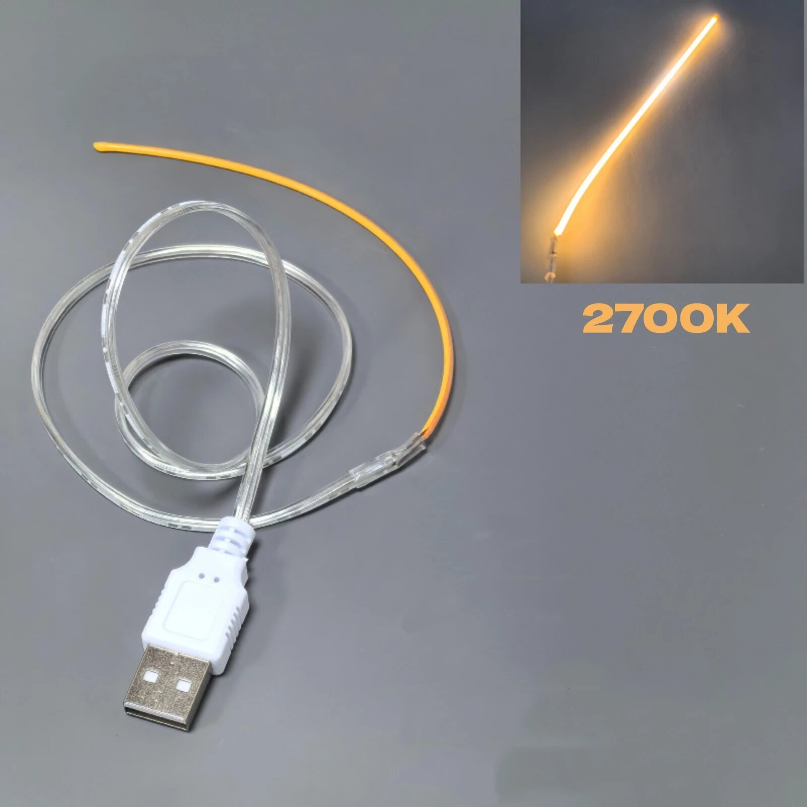 XUNATA USB-светодиодная нить 5В белая 110 мм Warm White 2700K, 110mm 1pcs
