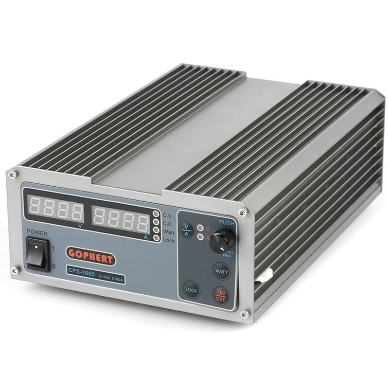 Блок питания Gophert CPS-1660, 0-16V, 60A, серый