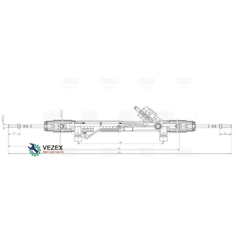 TRIALLI CRS1844 Рейка рулевая