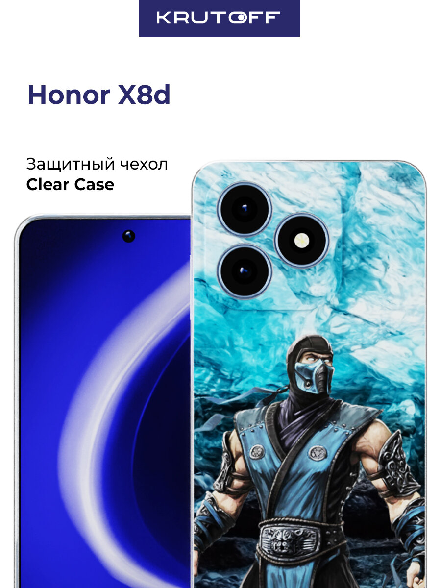 Чехол-накладка Krutoff Clear Case Мортал Комбат. Саб Зиро для Honor X8d