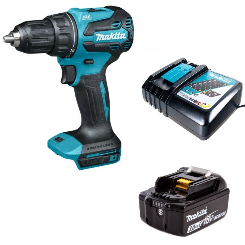 Аккумуляторная дрель-шуруповерт Makita DDF490RF1, 50 Нм, 1 АКБ x 3 Ач, зарядное устройство