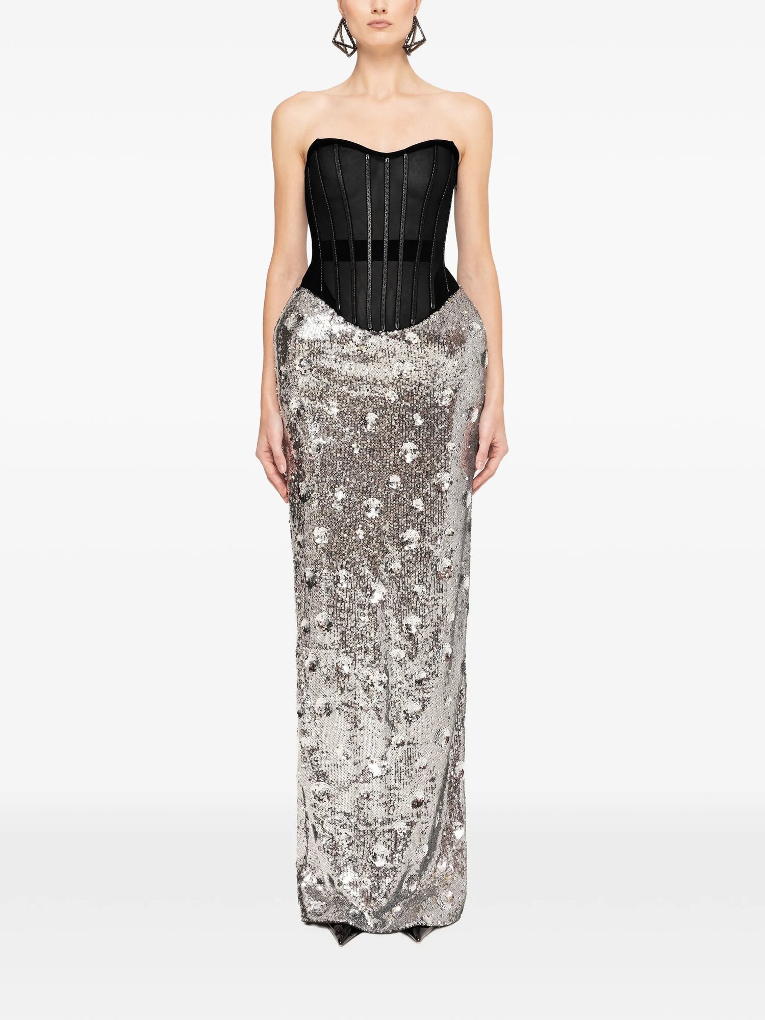 Корсет Sequin-embellished corset gown