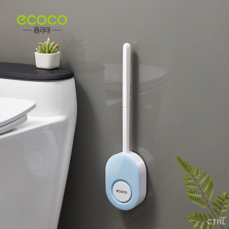 Щетка для унитаза Ecoco, настенная, силикон, скандинавский синий