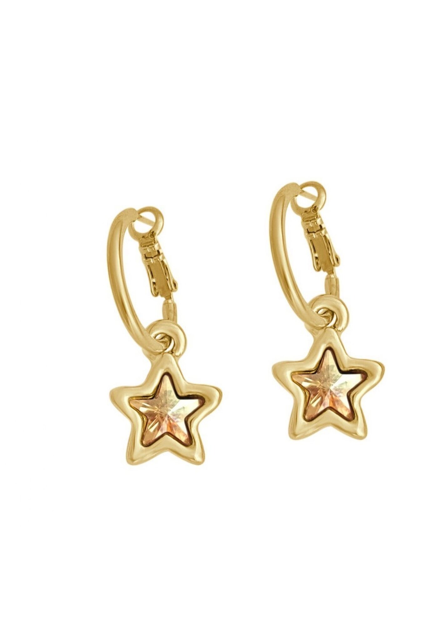 Серьги конго, кристаллы Swarovski