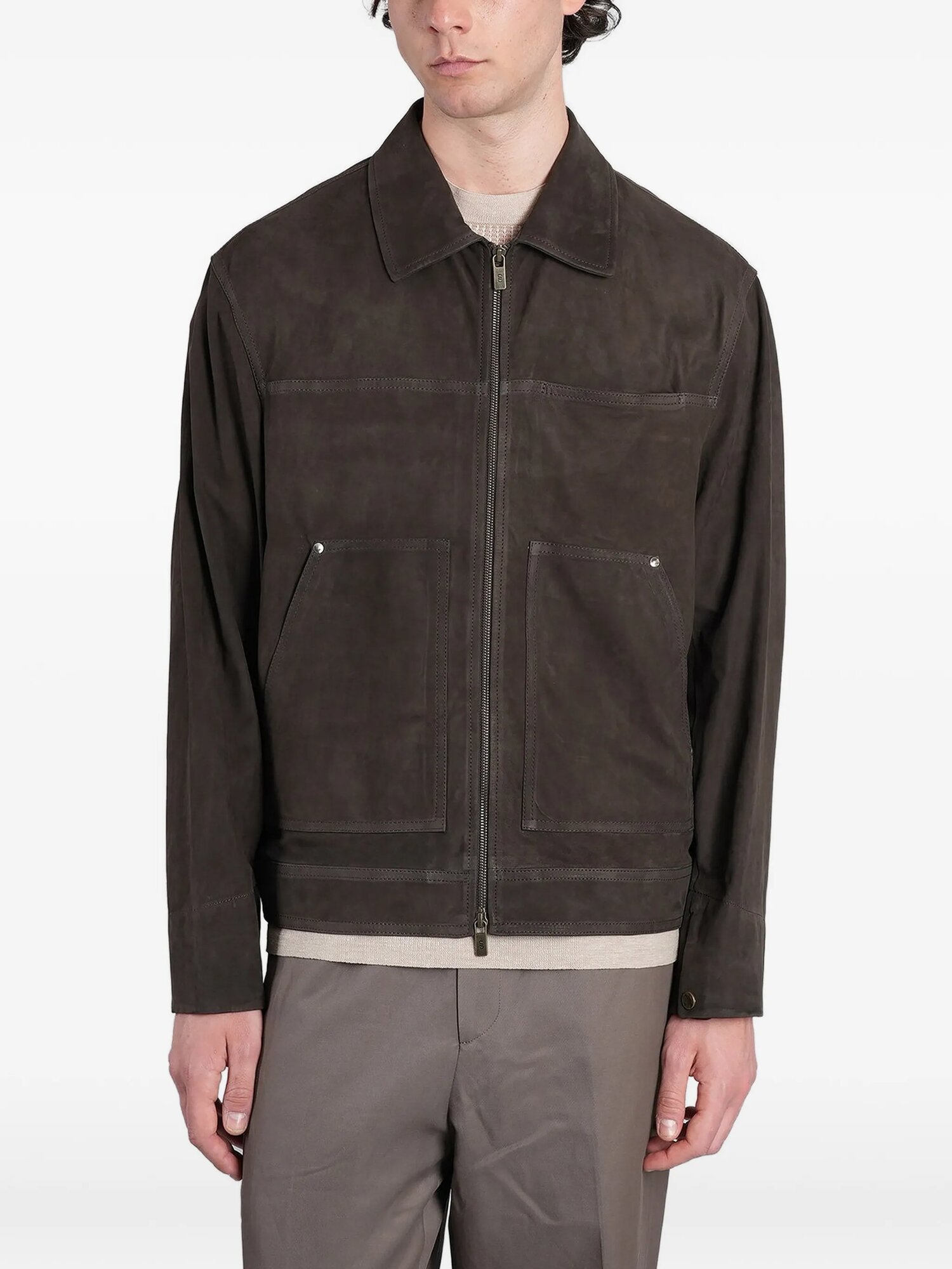 Куртка Suede zip-up jacket