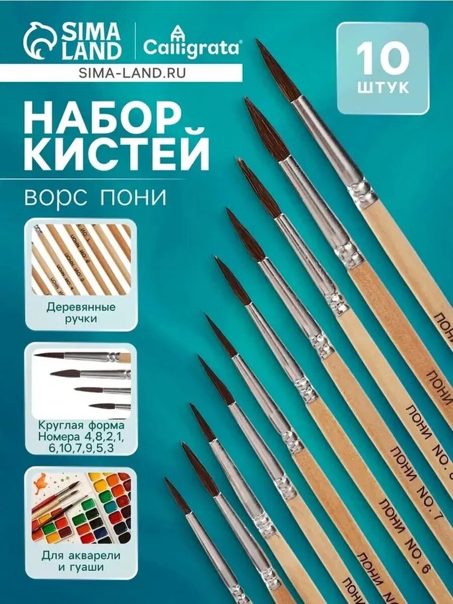 Комплект кистей пони для макияжа