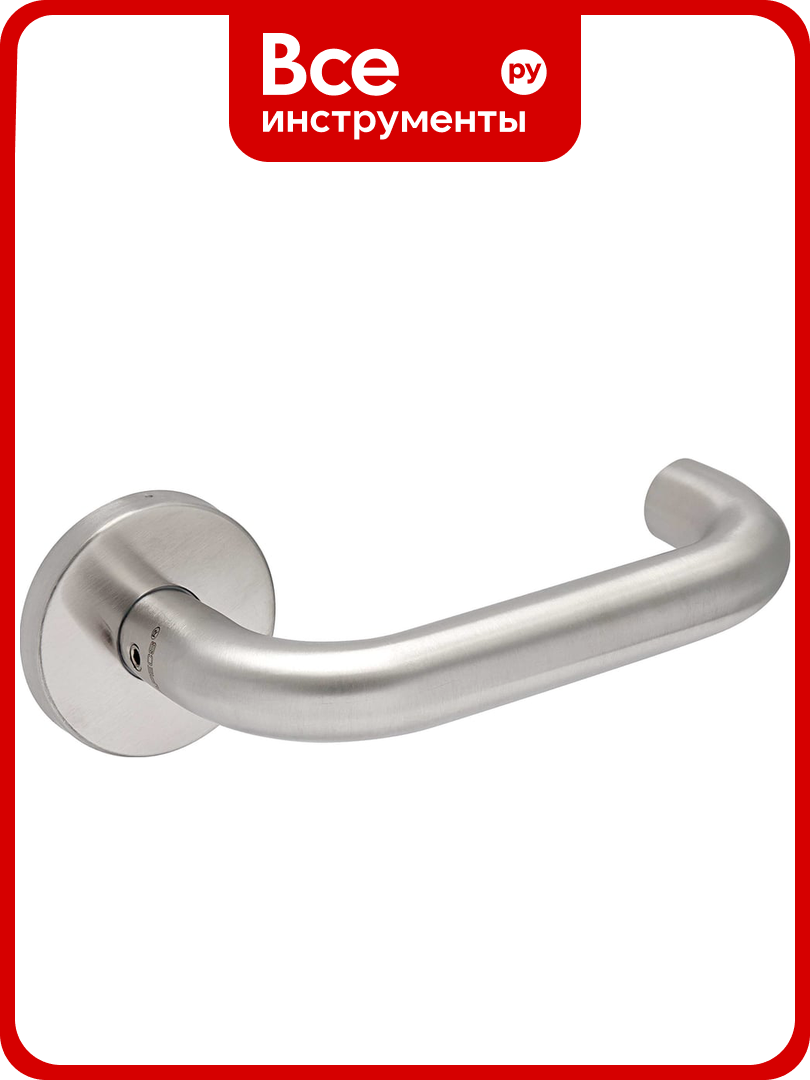 Раздельные ручки Apecs H-0203-Inox 11812, 90 мм, из нержавеющей стали, круглая форма, для межкомнатных дверей