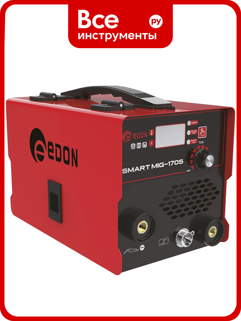 Сварочный аппарат EDON Smart MIG-170S 25899, 4,0 мм, из низкоуглеродистых