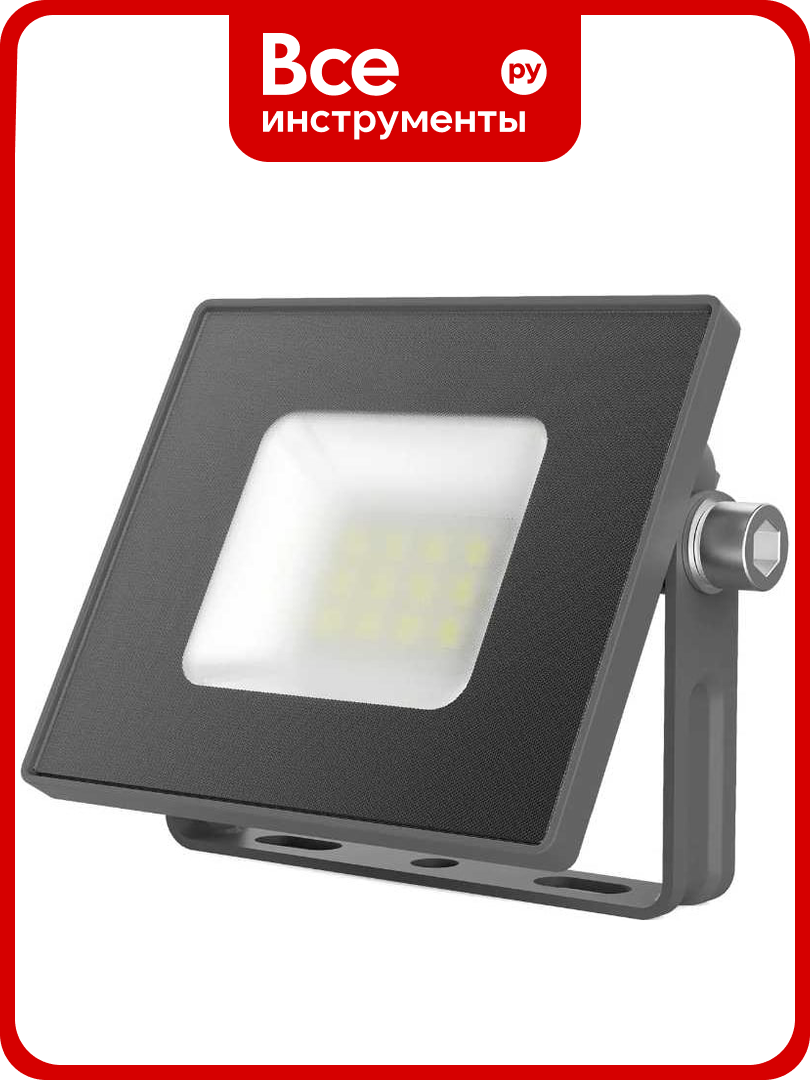 Светодиодный прожектор Gauss BASIC 10W 820lm 6500K IP65 графитовый 688100310