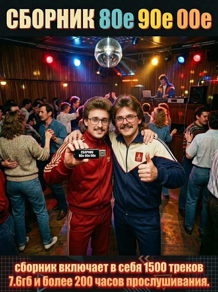 Сборник 80е 90е 00е на USB флешке.