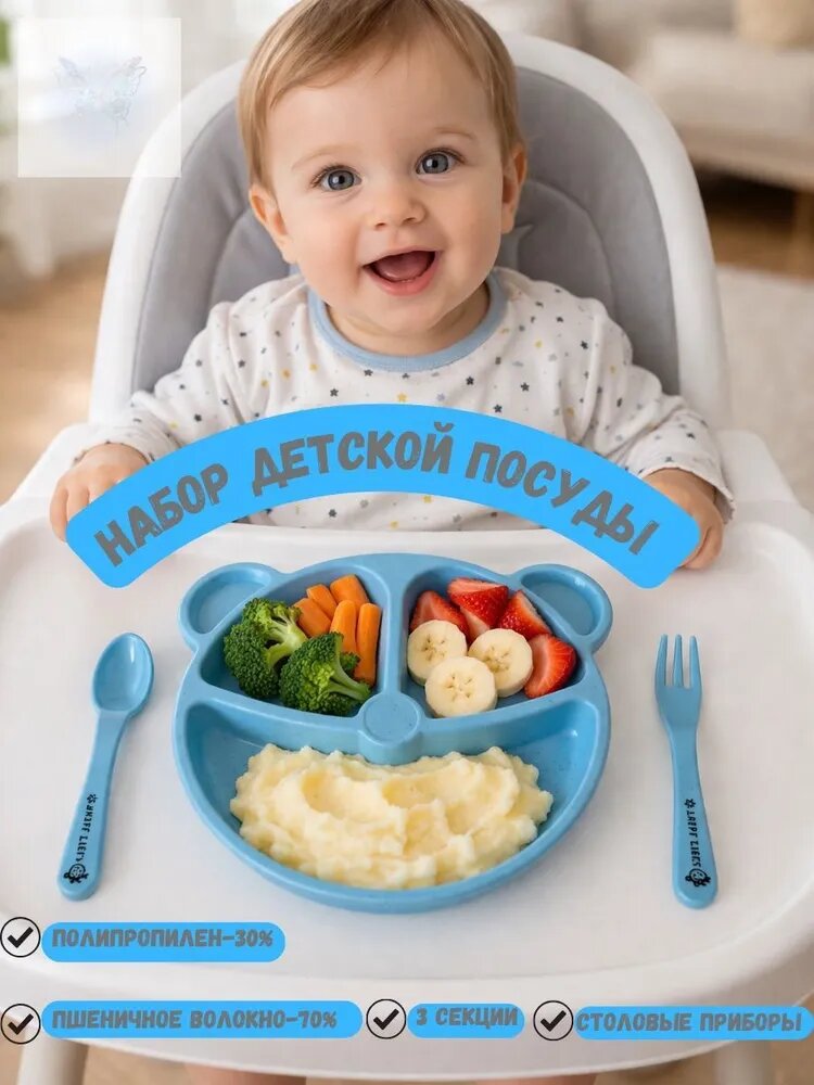 Набор детской посуды: безопасность и комфорт Набор детской посуды