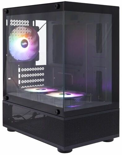 Компьютерный корпус 1STPLAYER MIKU Mi2-A (Mi2-A-BK-2F1R-1F1/2F1) черный - Mini Tower, Micro ATX, USB 2.0 Type A, USB 3.2 Gen 1 Type A