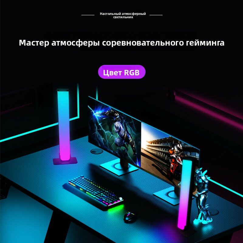 USB Bluetooth-подсветка, умная подсветка с управлением через приложение, реагирующая на звук, фоновая ритмическая подсветка, дистанционное управление.