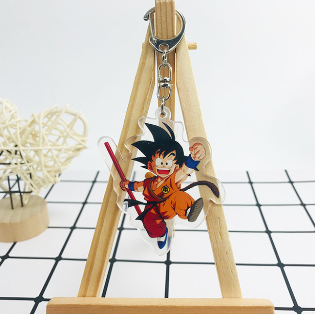 В наличии! Брелок-подвеска Dragon Ball с Сон Гоку в образе Супер Сайяна, акриловый, двусторонний, аниме, мультяшный