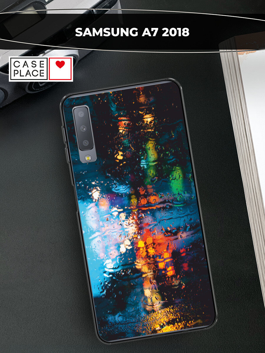 Чехол на Samsung Galaxy A7 2018 / Самсунг Галакси А7 2018 с принтом Абстракция 28