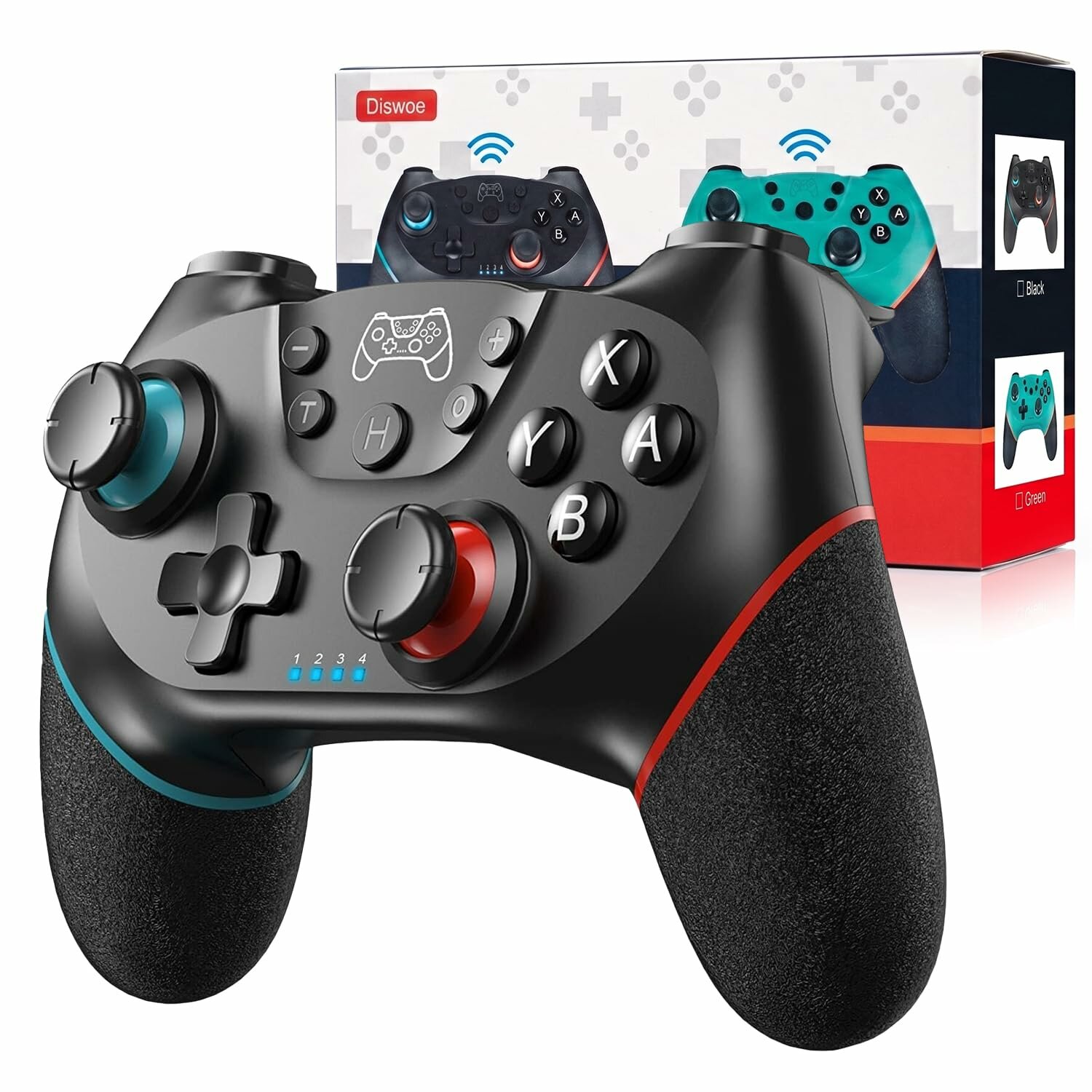 Обновленный беспроводной контроллер Diswoe для Switch 1/Lite/OLED/Switch 2 Pro, контроллер для Switch PC с джойстиком Hall, поддерживает функции пробуждения, гироскопа, турбо, двойной вибрации и создания скриншотов.