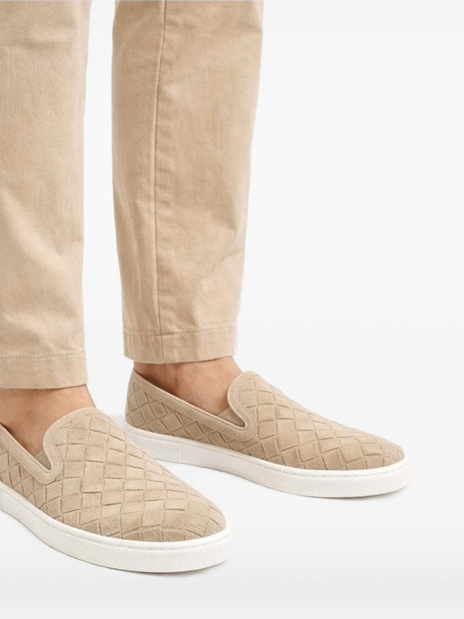 Лоферы poche PARIS Woven-suede loafers, размер 44 — фото 1