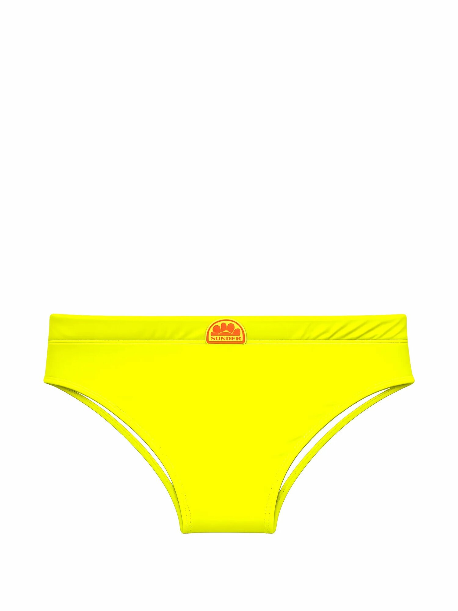 Плавки SUNDEK Logo-patch striped swim briefs, размер 14 лет, светло-желтый — фото 1