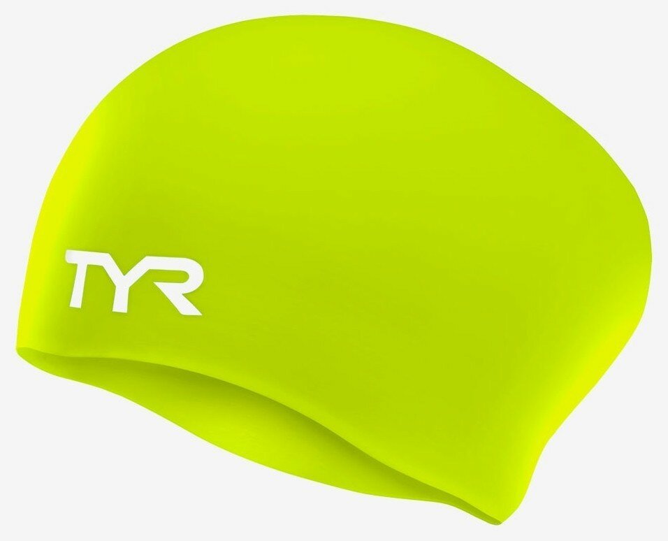 Шапочка для плавания TYR Long Hair Wrinkle-Free Silicone Cap 327 Лайм (327 Лайм, O/S)