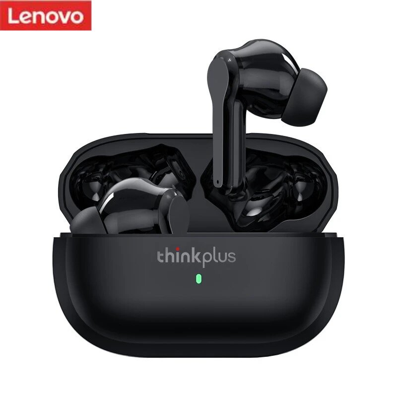 Lenovo ThinkPlus LP1S, черные беспроводные наушники