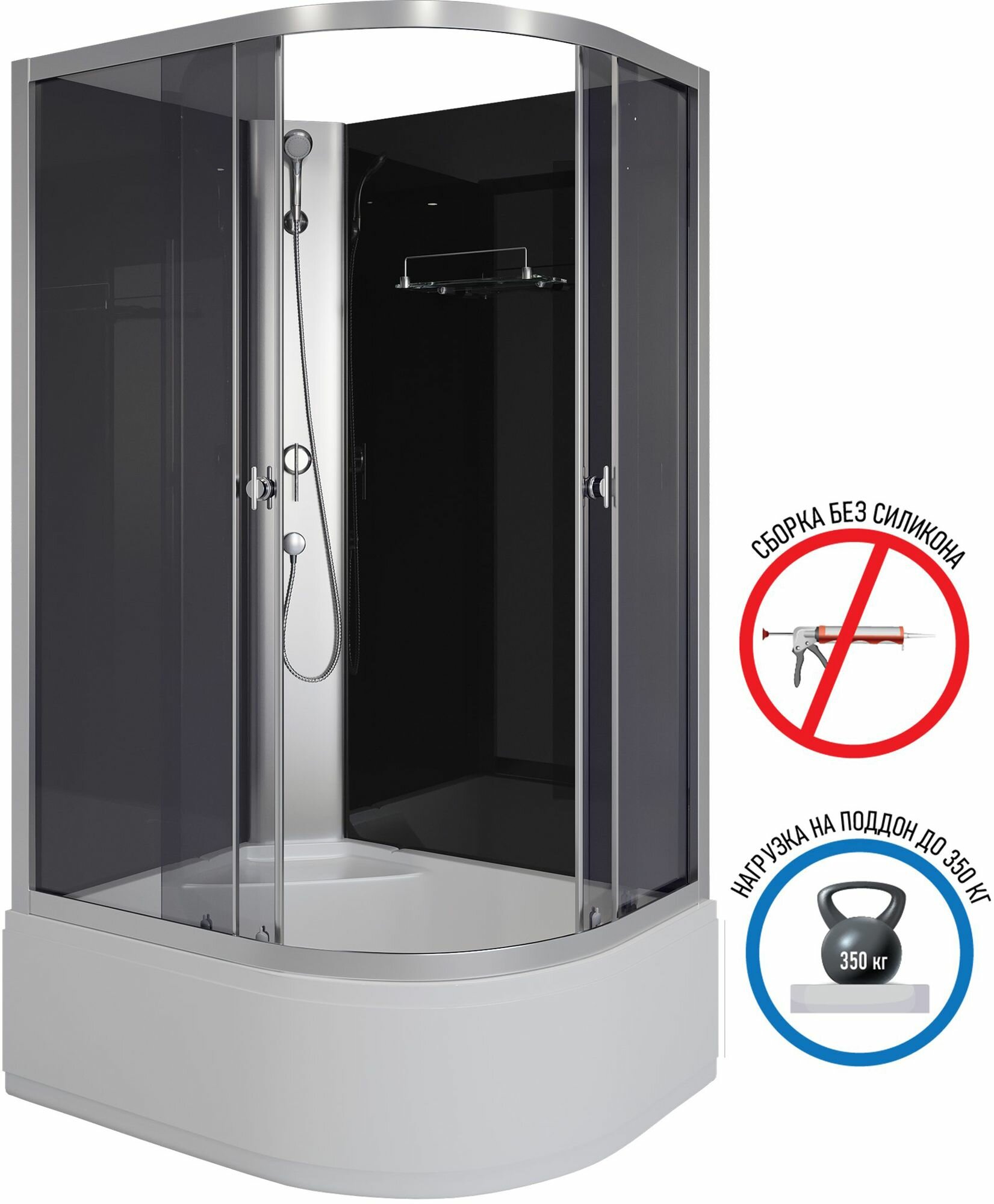 Душевая кабина Niagara Eco 110x80 см E110/80/40L/TN/BK
