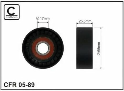 CAFFARO 0589 Ролик приводного ремня для AUDI A3 2004>/VW GOLF V