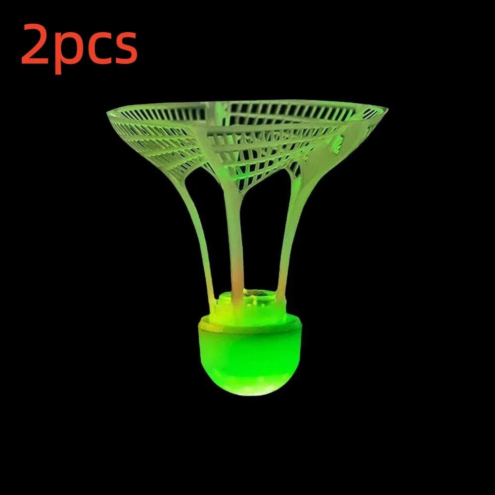 Светящийся ветроустойчивый волан для бадминтона Зеленый, Green 2pcs