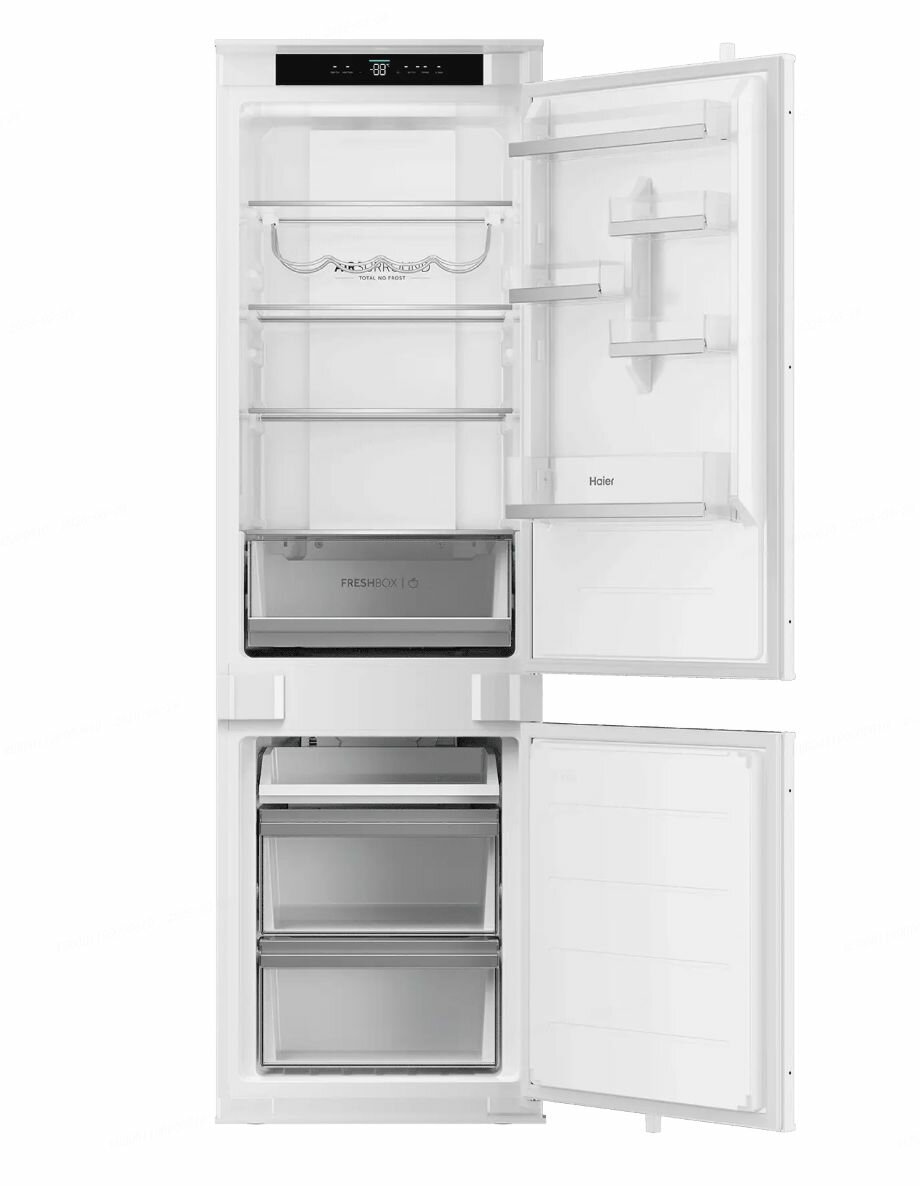 Встраиваемый холодильник двухкамерный HAIER HBCN5177SE, 369 л, No Frost, белый