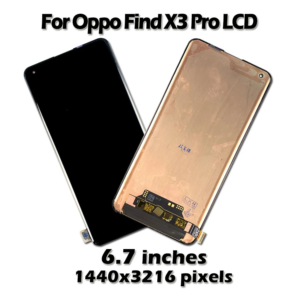 6,7 "LTPO AMOLED для OPPO Find X3 Pro ЖК-дисплей с сенсорным экраном в сборе для Find X3 Pro X3Pro CPH2173 PEEM00 Дисплей