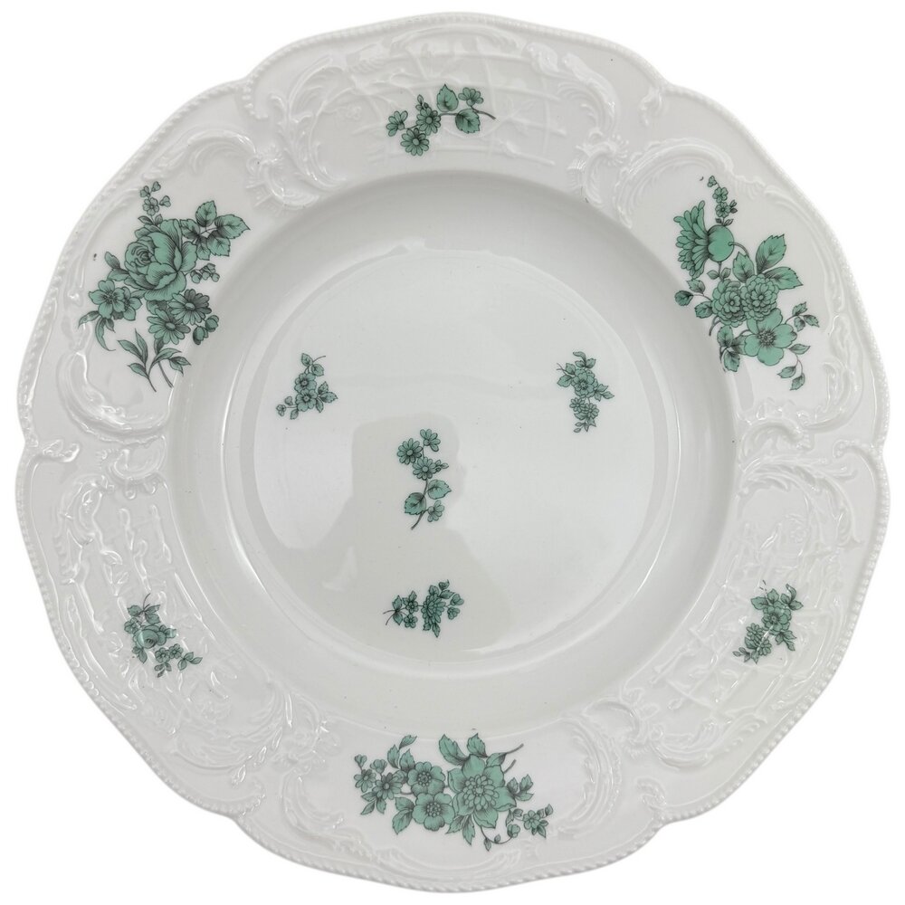 Тарелка "Sanssouci", глубокая, 25.5 см, рельефный фарфор, 1939-1956 гг, Rosenthal, Германия