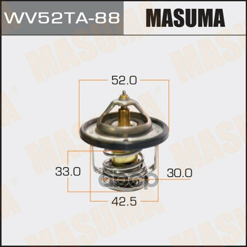 Термостат TOYOTA Camry/Karina II/Corolla/Hiace II/Modell F/Starlet/Tercel 1,0-2,0/1,5D-2,0TD 03/79-02/00 Masuma арт. WV52TA-88