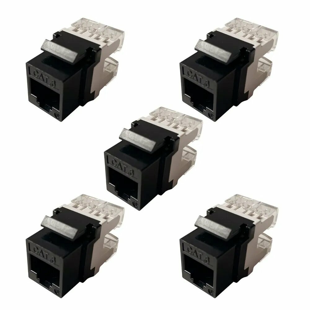 5-Комплектный разъем CAT6 RJ45 Вставляет разъем сетевого модуля Keystone LAN Coupler T568A/B в гнездо сетевого модуля
